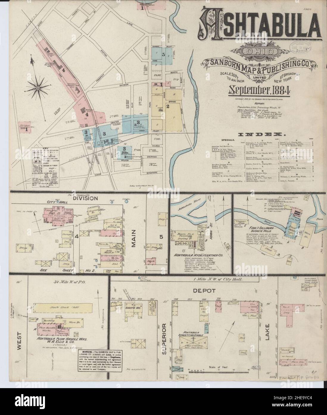 Map of ashtabula ohio hi-res stock photography and images - Alamy