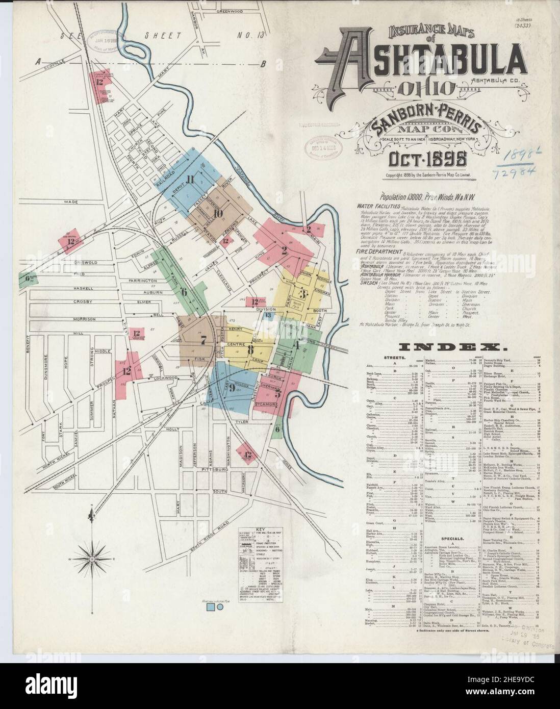 Map of ashtabula hi-res stock photography and images - Alamy