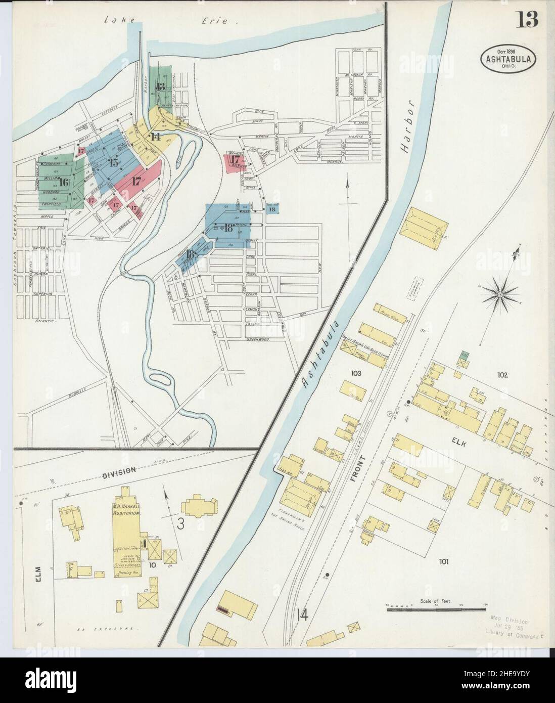 Ashtabula map hi-res stock photography and images - Alamy