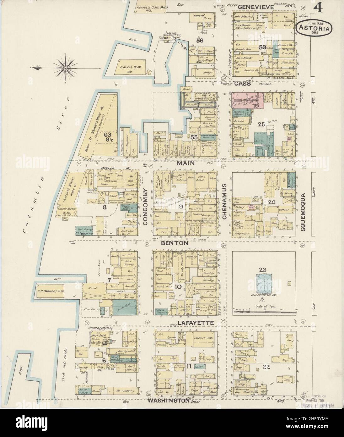 Map of clatsop hi-res stock photography and images - Alamy