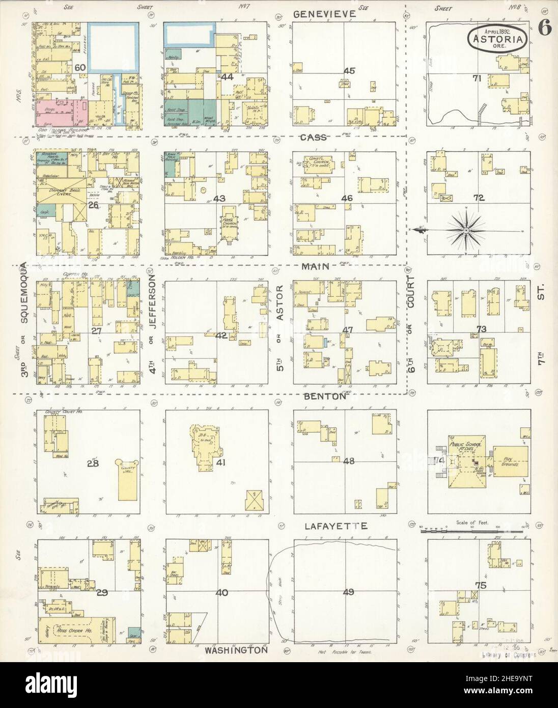 Map of clatsop hi-res stock photography and images - Alamy