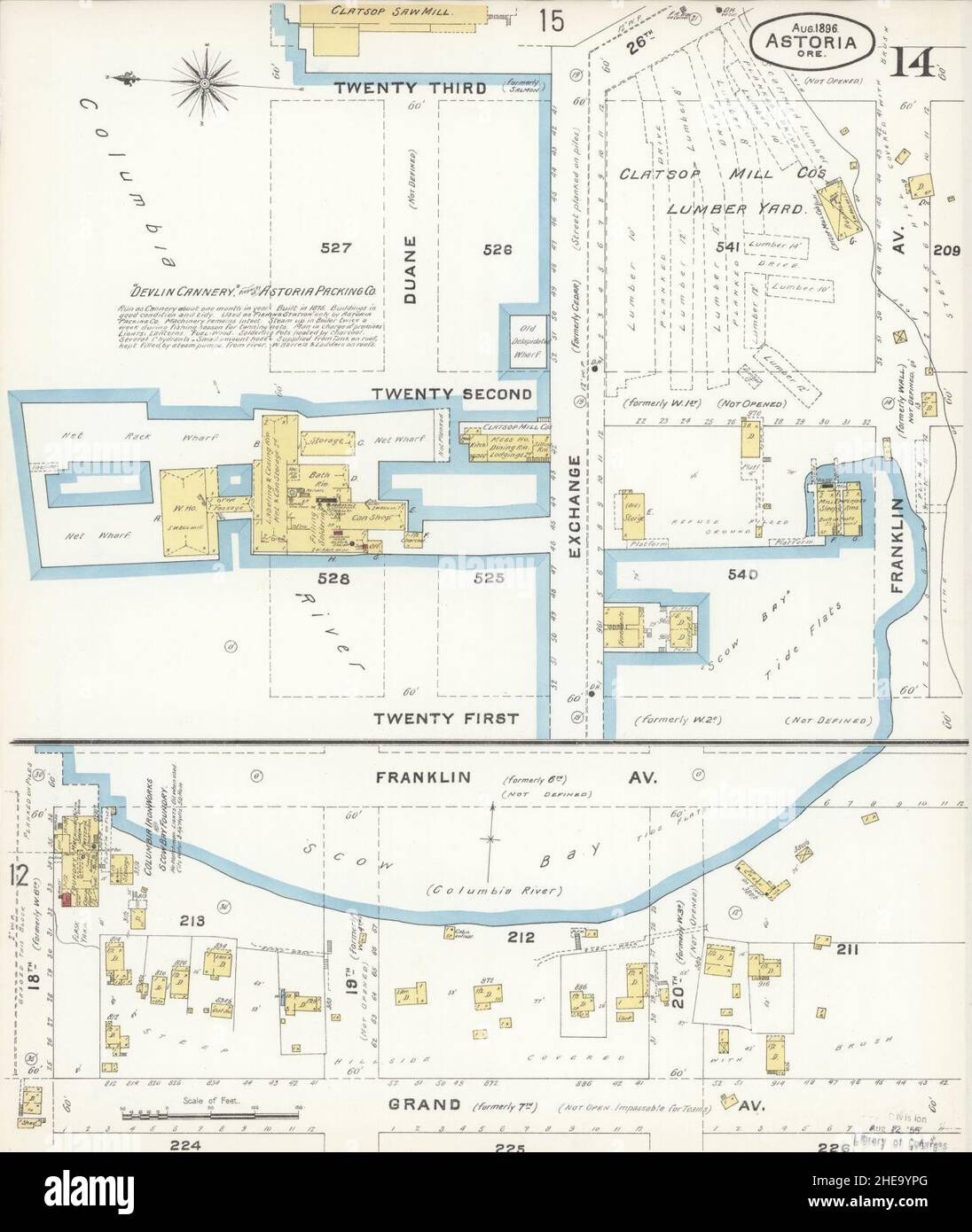 Map of clatsop hi-res stock photography and images - Alamy
