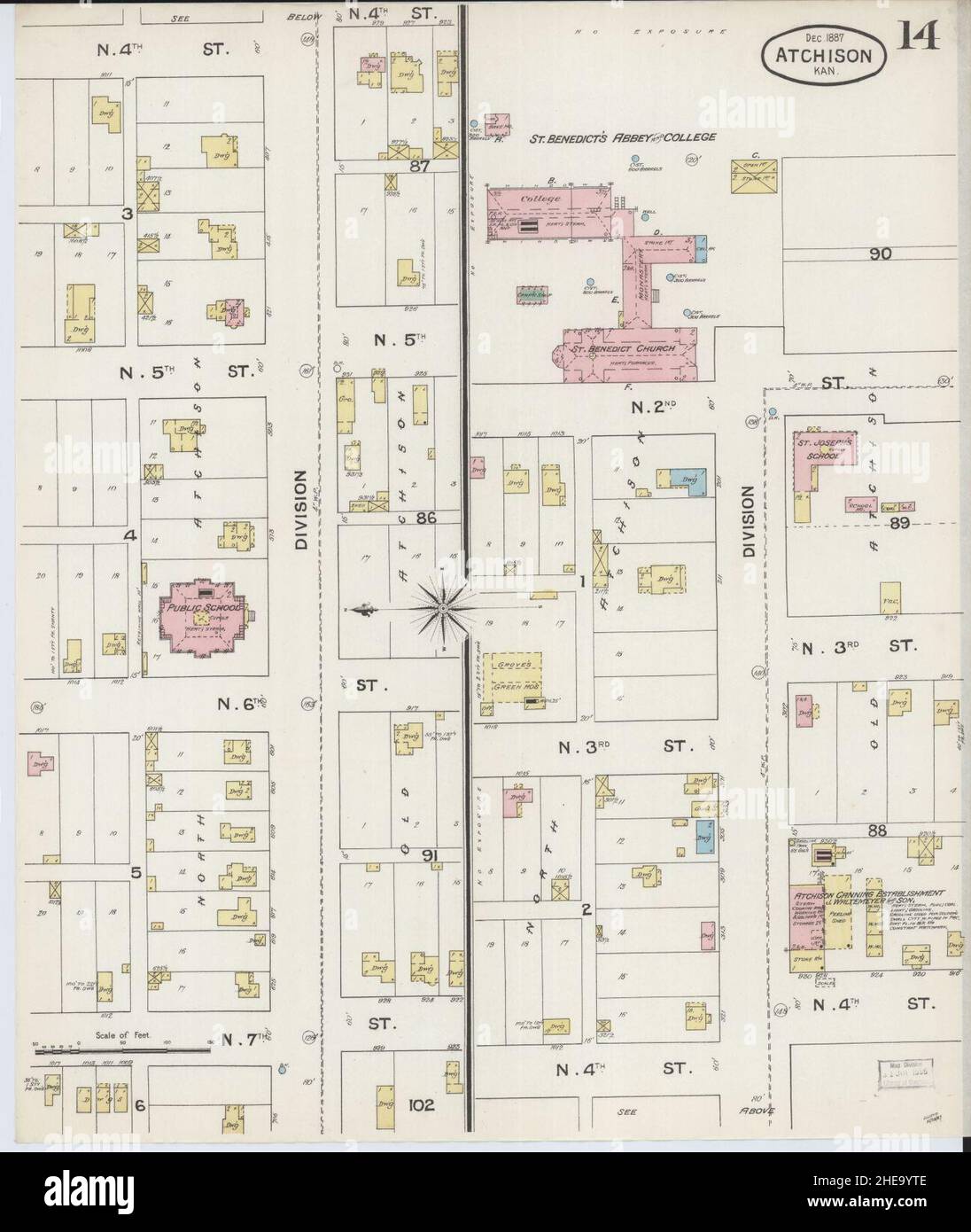 Map of atchison kansas hi-res stock photography and images - Alamy