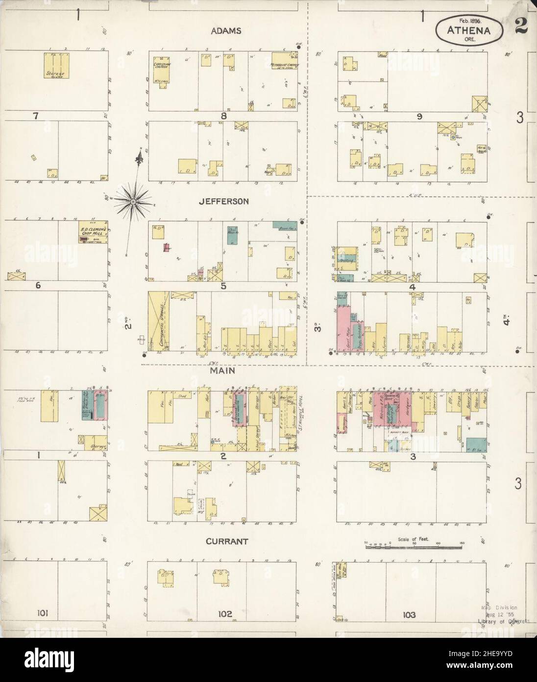 Map of athena oregon hi-res stock photography and images - Alamy