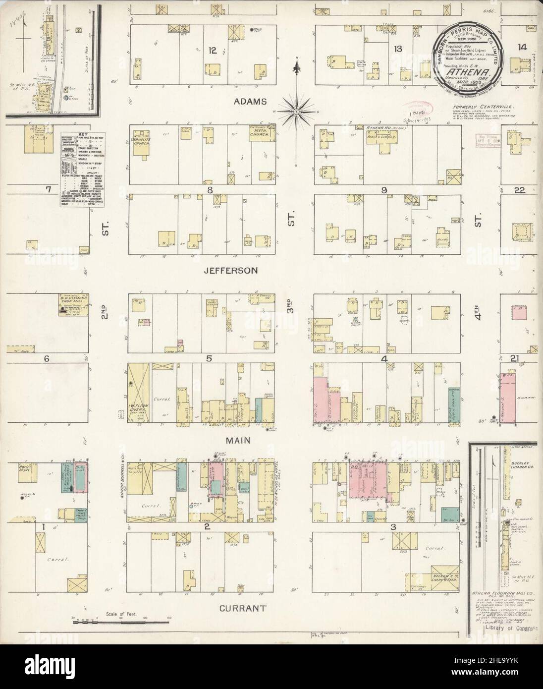 Athena oregon map hi-res stock photography and images - Alamy