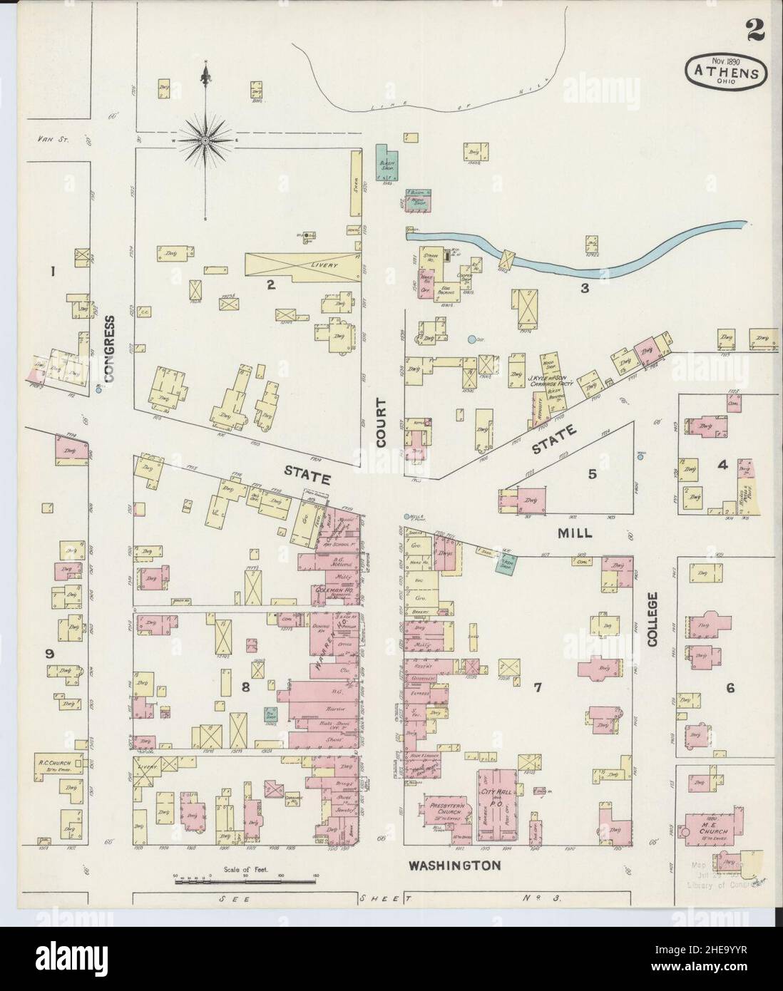 Map of athens ohio hi-res stock photography and images - Alamy