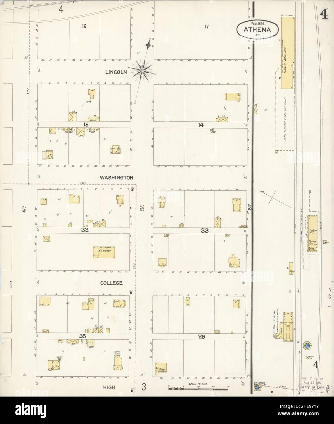 Map of athena oregon hi-res stock photography and images - Alamy