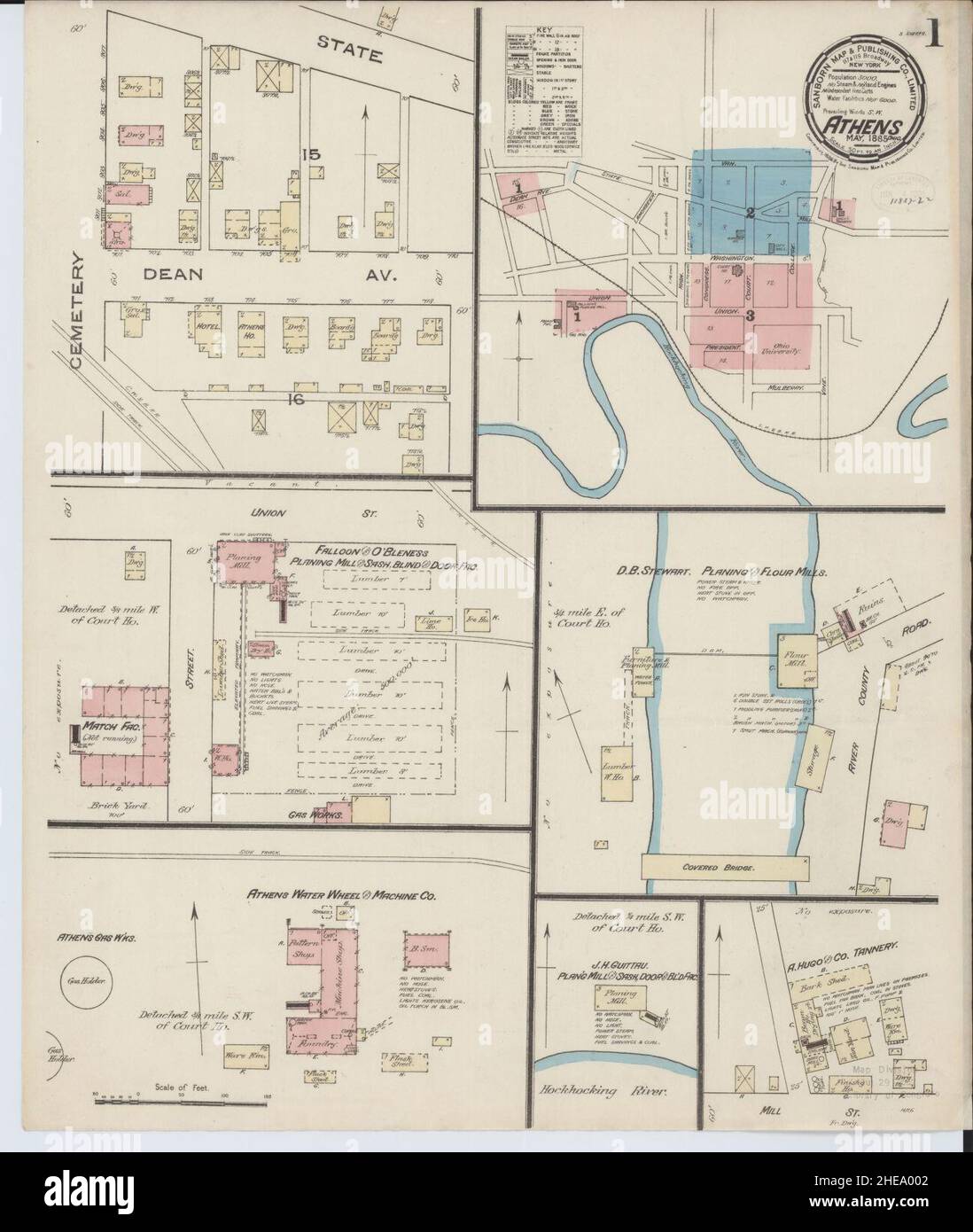 Map of athens ohio hi-res stock photography and images - Alamy