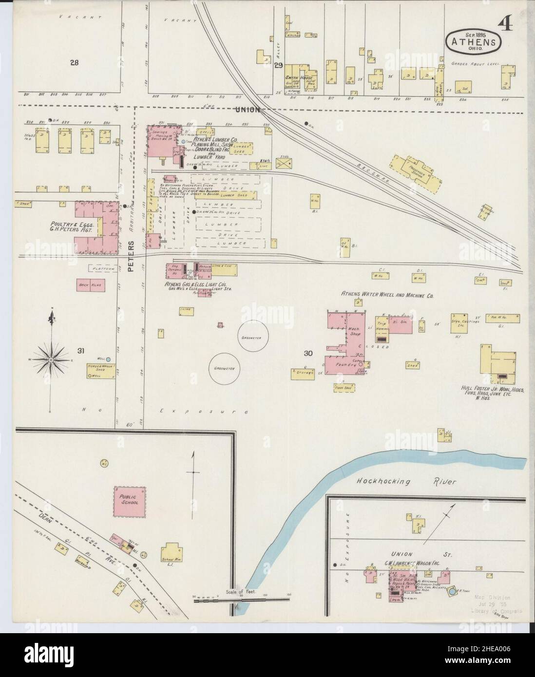 Map of athens ohio hi-res stock photography and images - Alamy