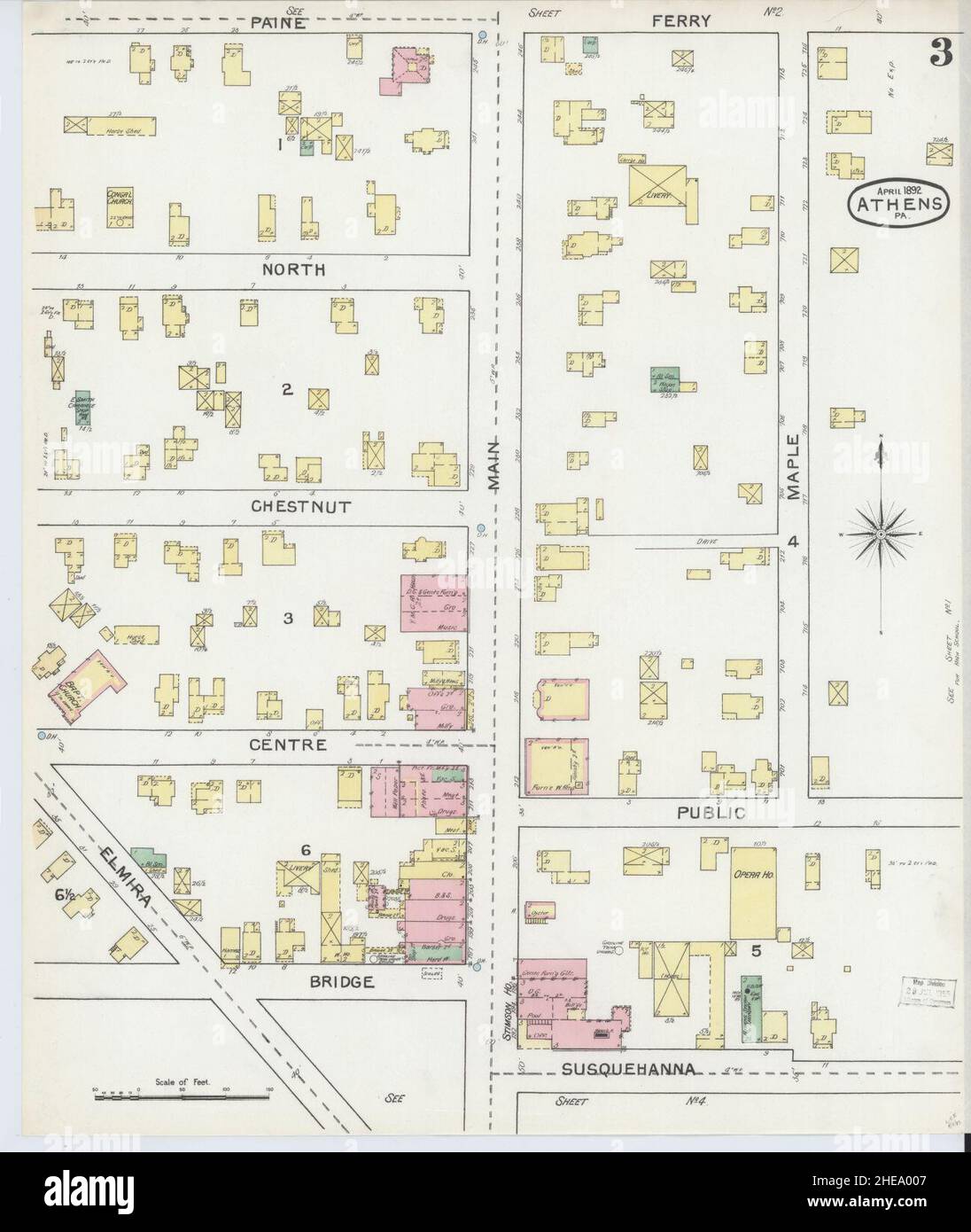 Athens pennsylvania map hi-res stock photography and images - Alamy