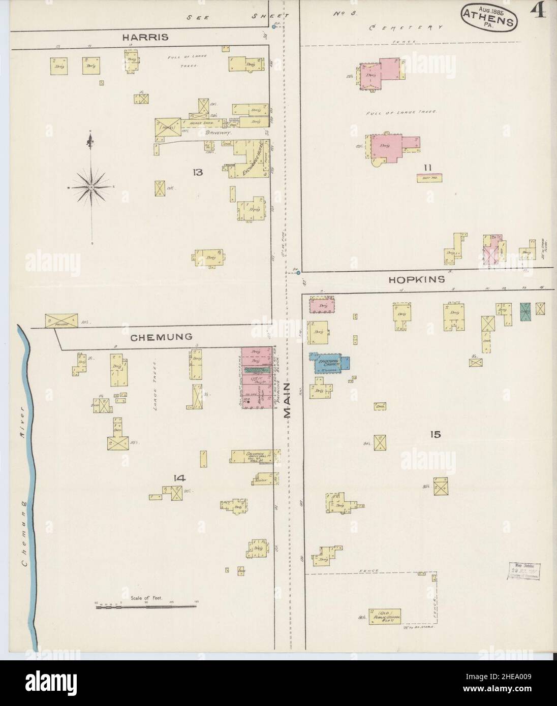 Athens pennsylvania map hi-res stock photography and images - Alamy