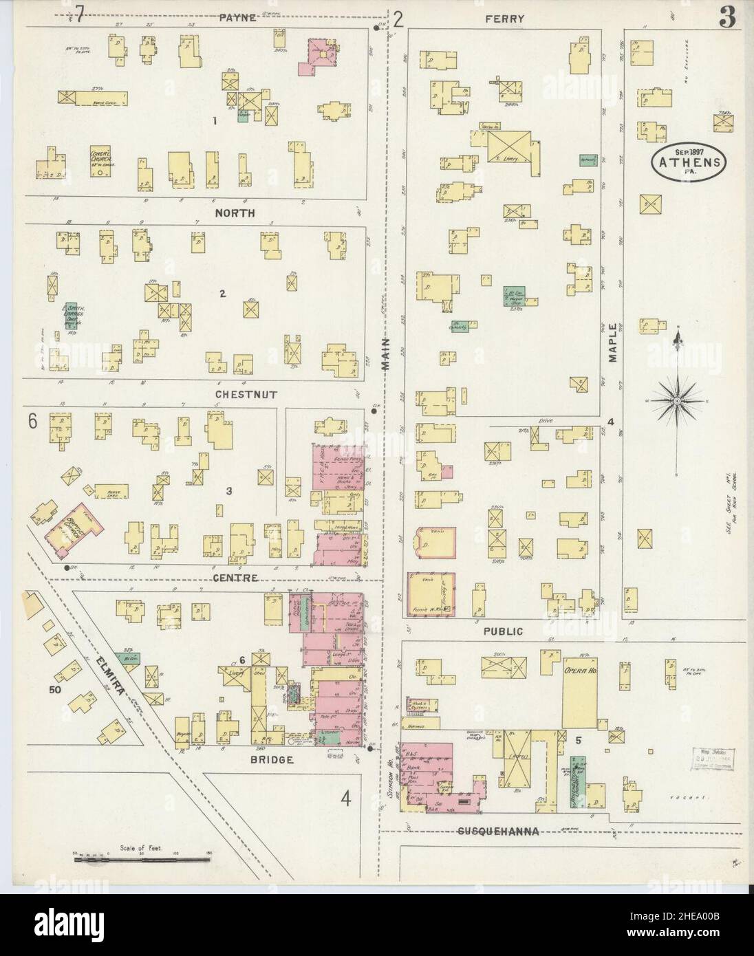 Athens pennsylvania map hi-res stock photography and images - Alamy