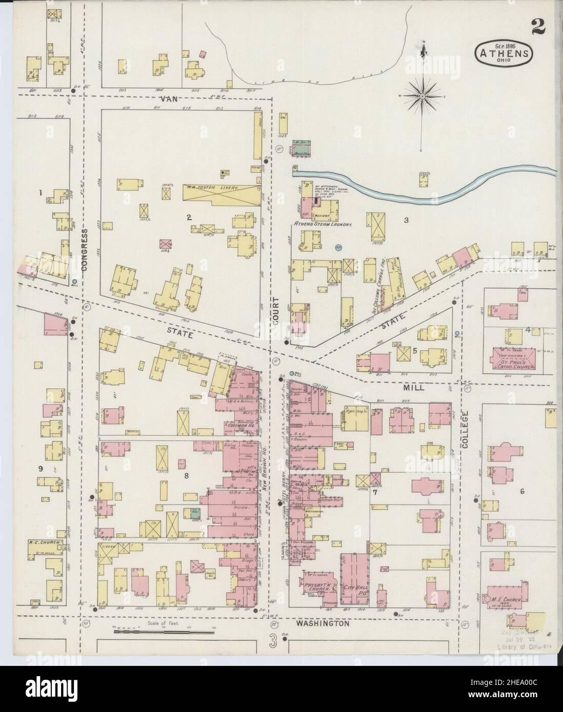 Map of athens ohio hi-res stock photography and images - Alamy