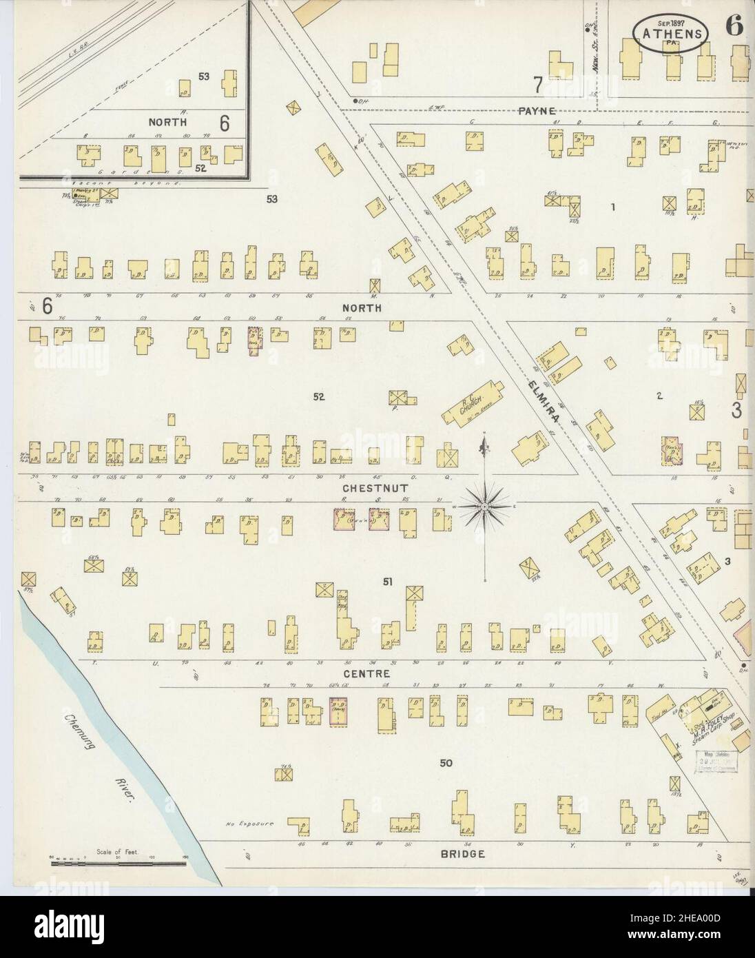 Athens pennsylvania map hi-res stock photography and images - Alamy