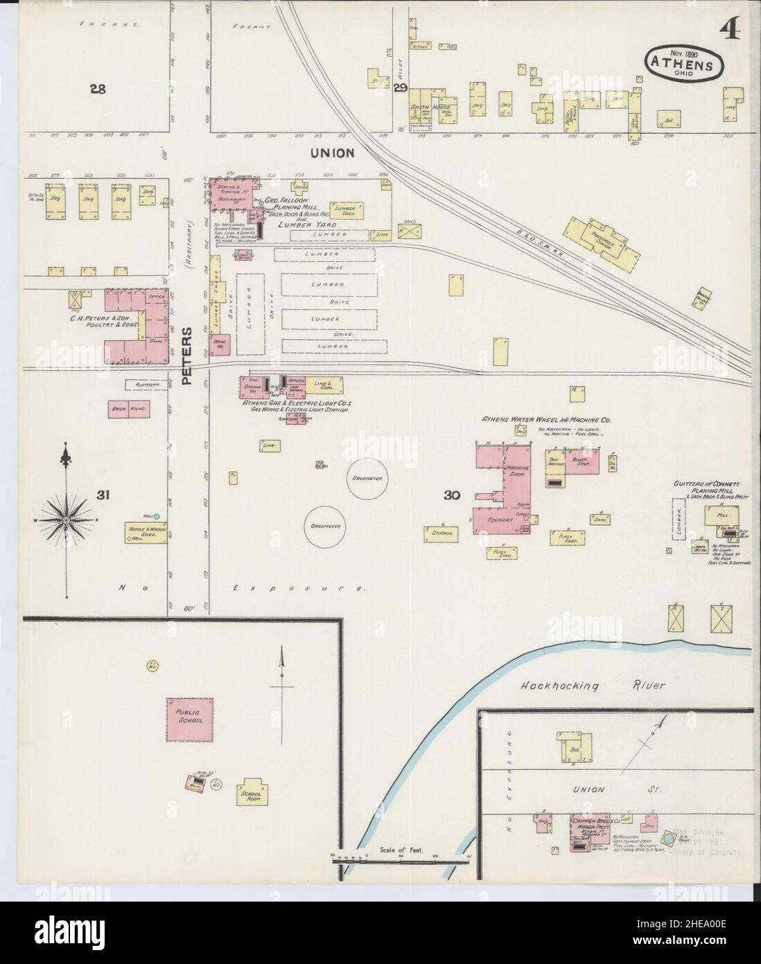 Athens county map hi-res stock photography and images - Alamy