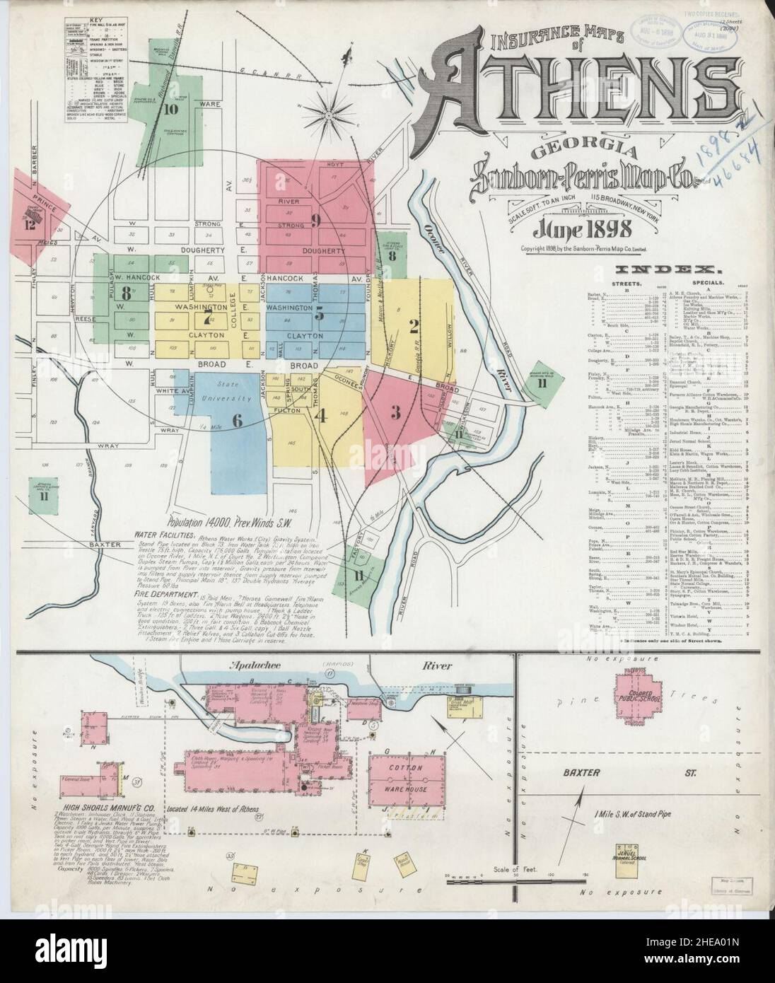 Map of athens georgia hi-res stock photography and images - Alamy