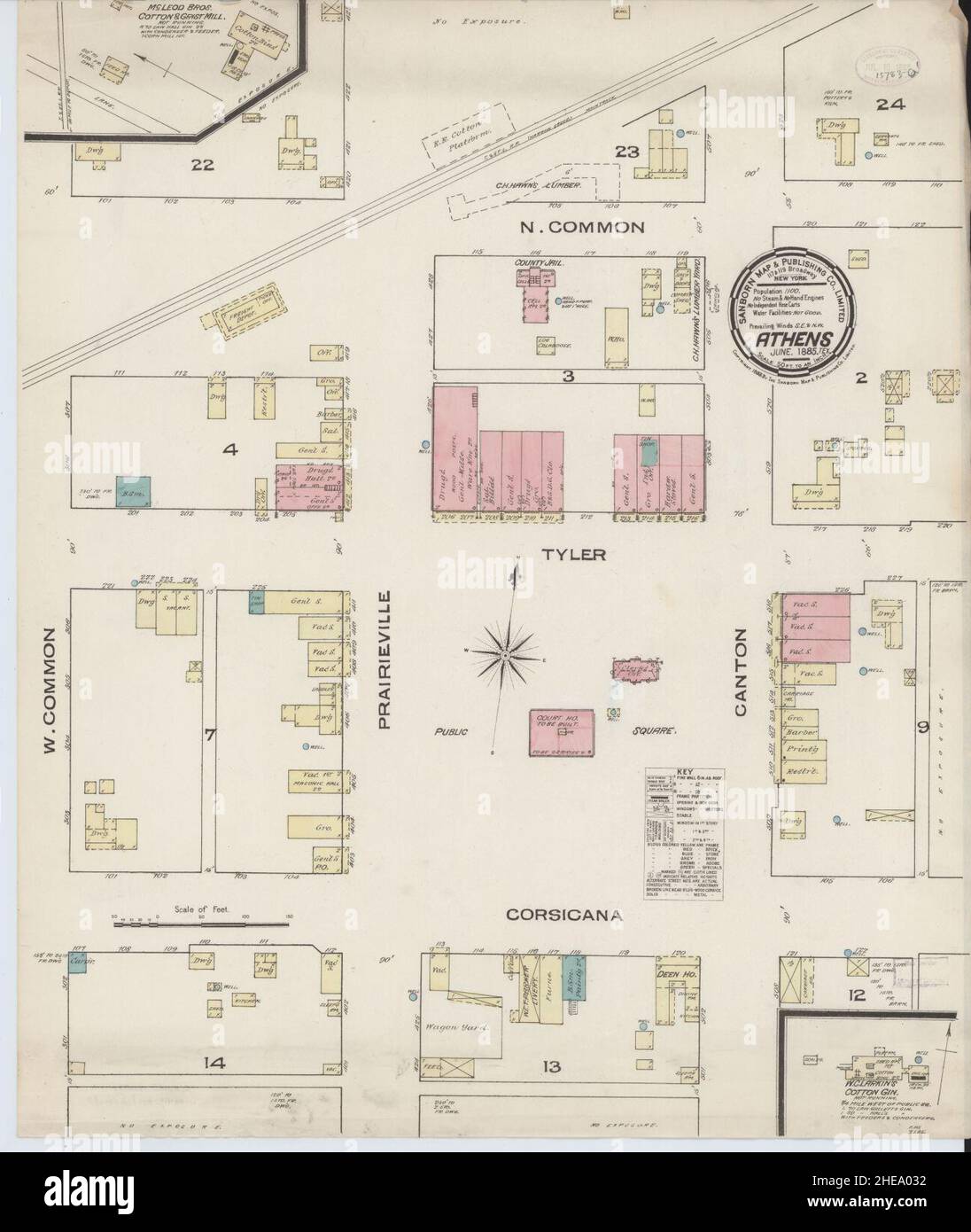 Map of athens texas hi-res stock photography and images - Alamy