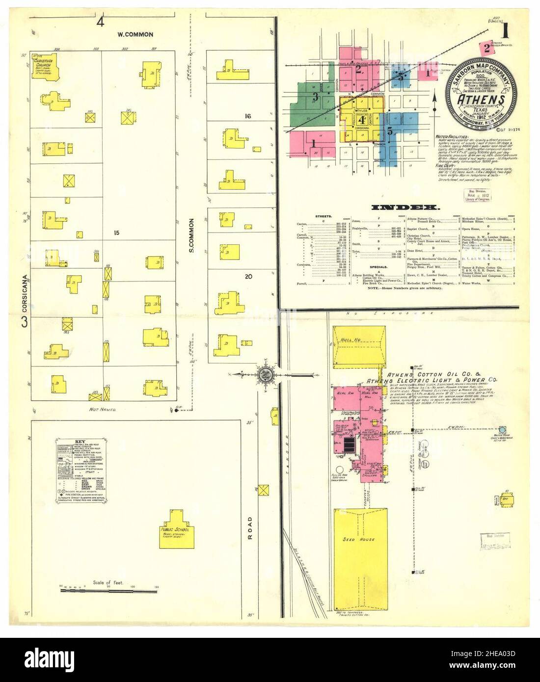 Map of athens texas hi-res stock photography and images - Alamy