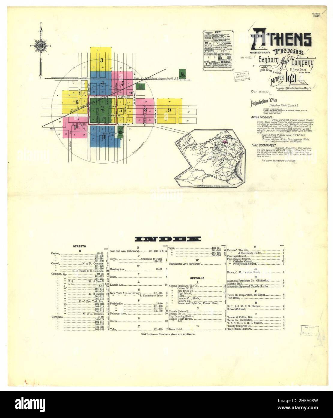 Map of athens texas hi-res stock photography and images - Alamy