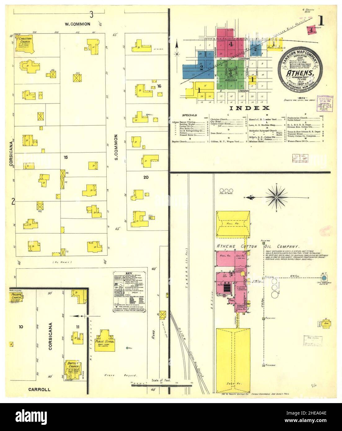 Map of athens texas hi-res stock photography and images - Alamy