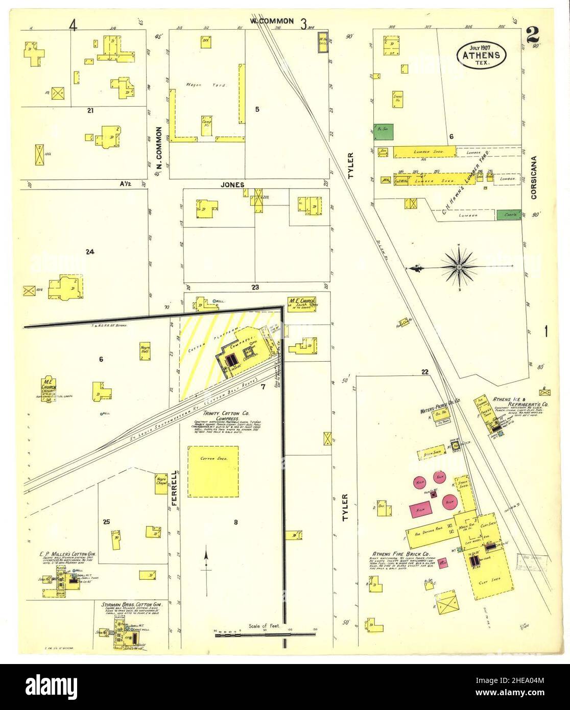 Map of athens texas hi-res stock photography and images - Alamy