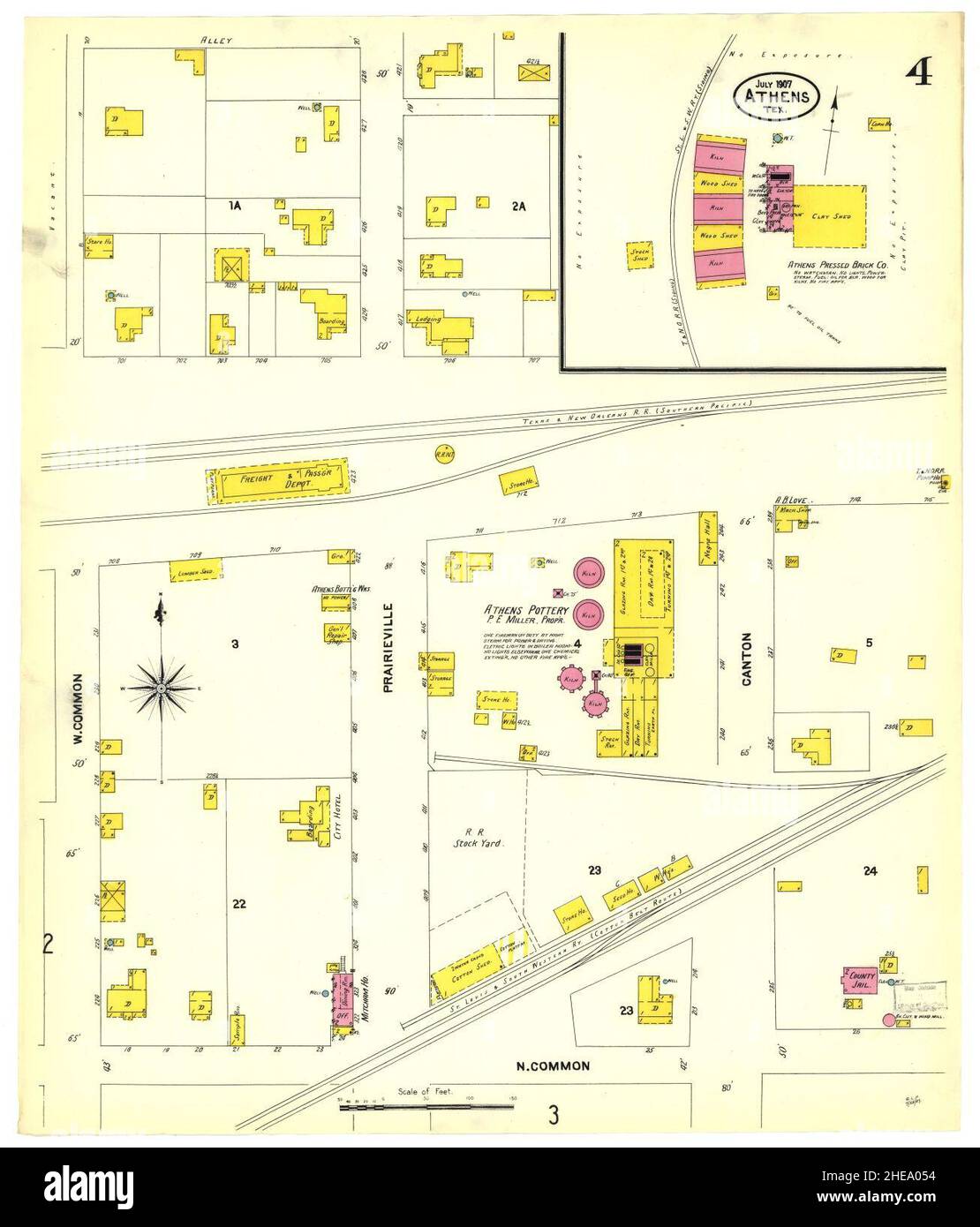 Map of athens texas hi-res stock photography and images - Alamy