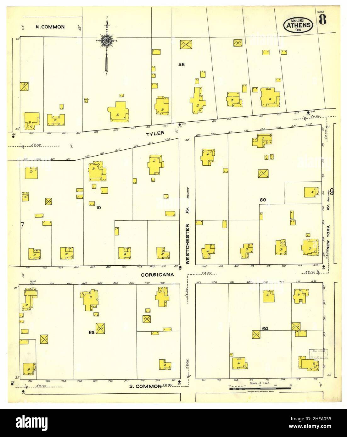 Map of athens texas hi-res stock photography and images - Alamy