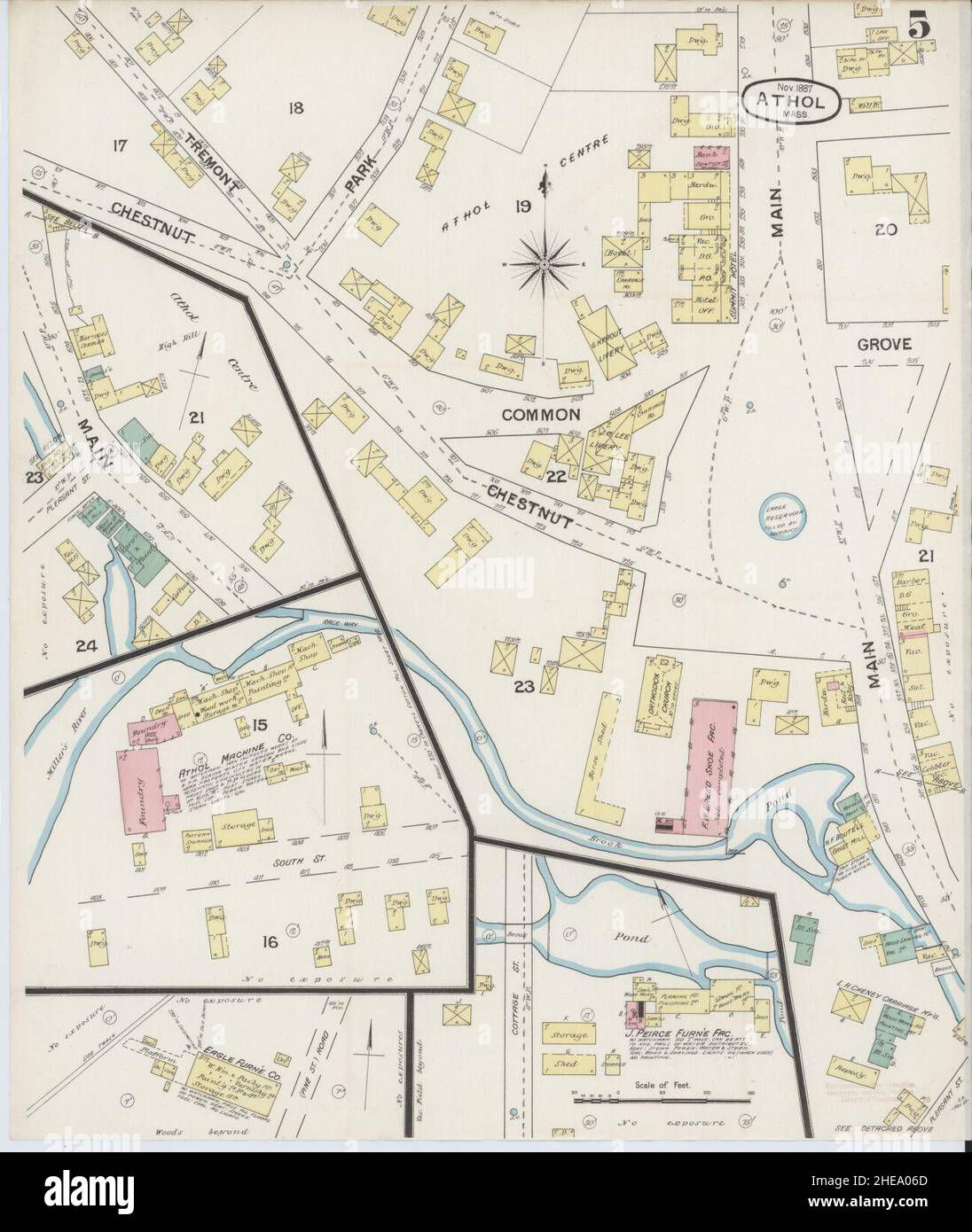 Sanborn Fire Insurance Map from Athol, Worcester County, Massachusetts ...