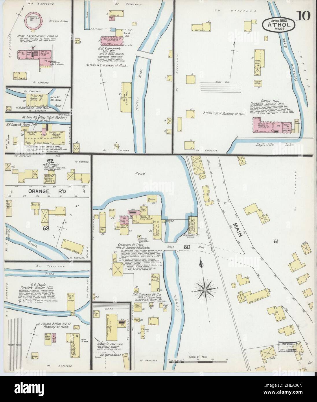 Sanborn Fire Insurance Map from Athol, Worcester County, Massachusetts ...