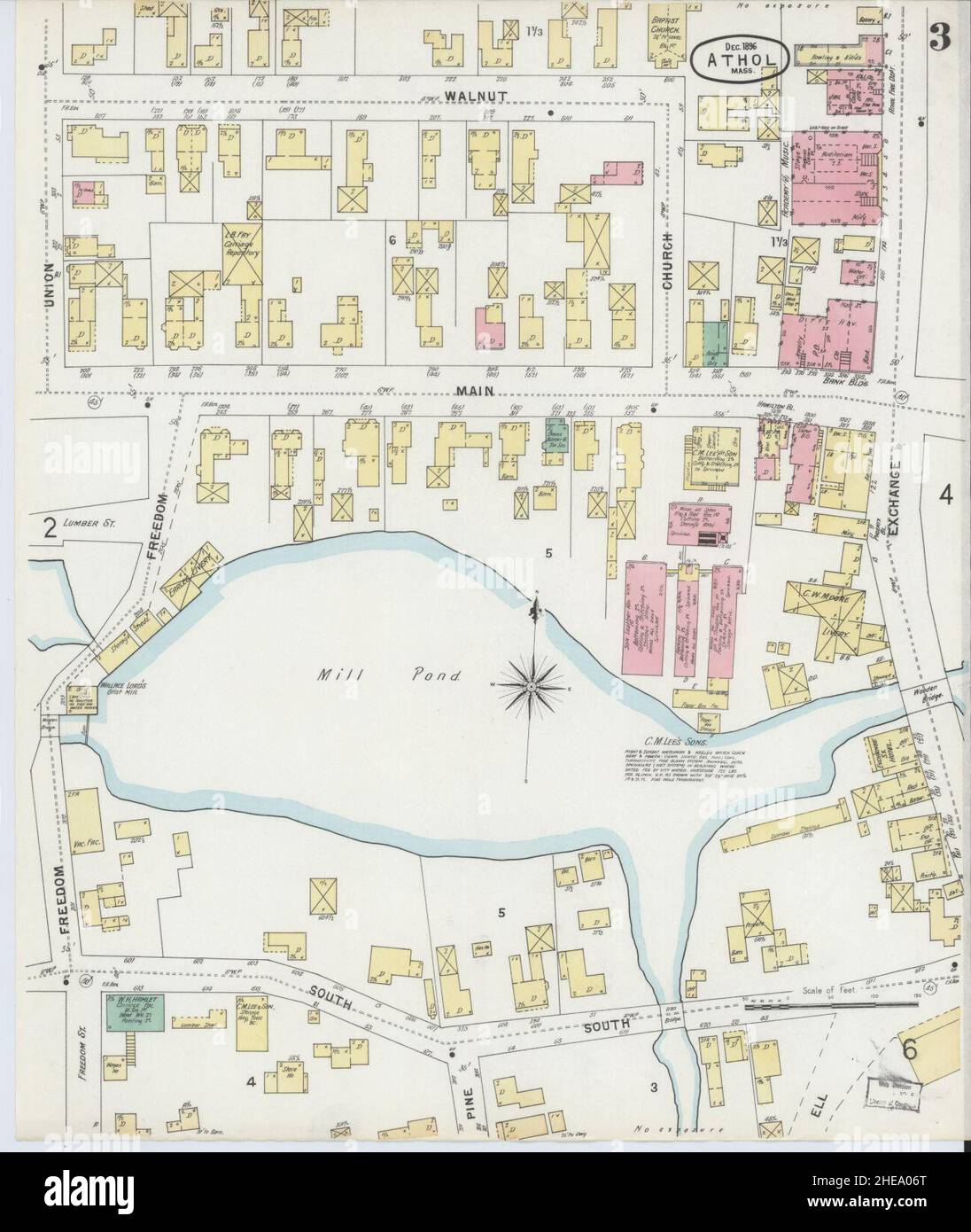Sanborn Fire Insurance Map from Athol, Worcester County, Massachusetts ...