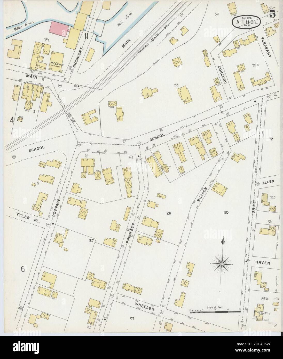 Sanborn Fire Insurance Map from Athol, Worcester County, Massachusetts ...