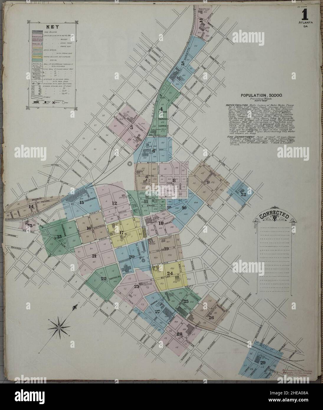 Atlanta fulton map hi-res stock photography and images - Alamy