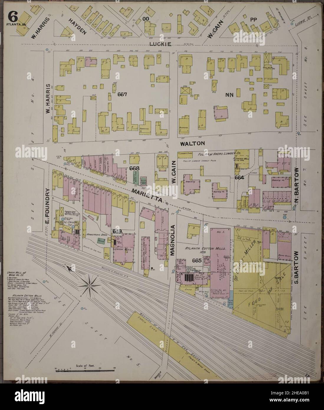 Atlanta fulton map hi-res stock photography and images - Alamy