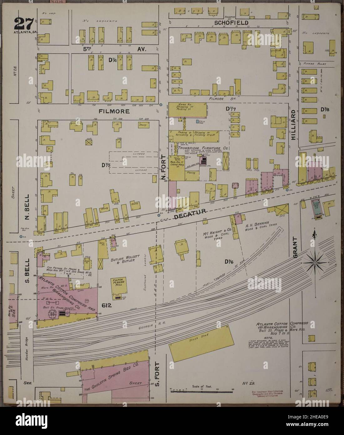 Atlanta fulton map hi-res stock photography and images - Alamy