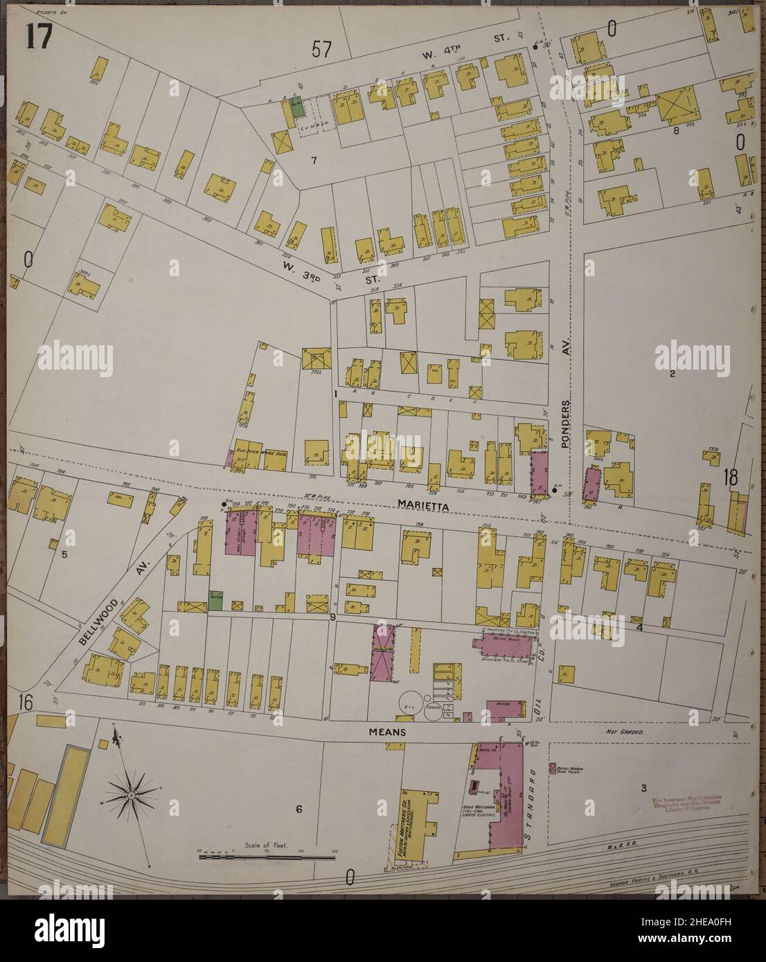 Atlanta fulton map hi-res stock photography and images - Alamy