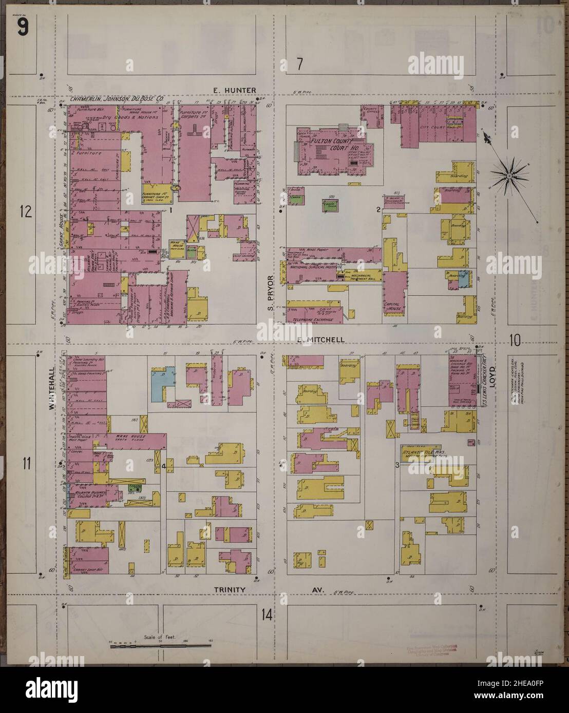 Atlanta fulton map hi-res stock photography and images - Alamy