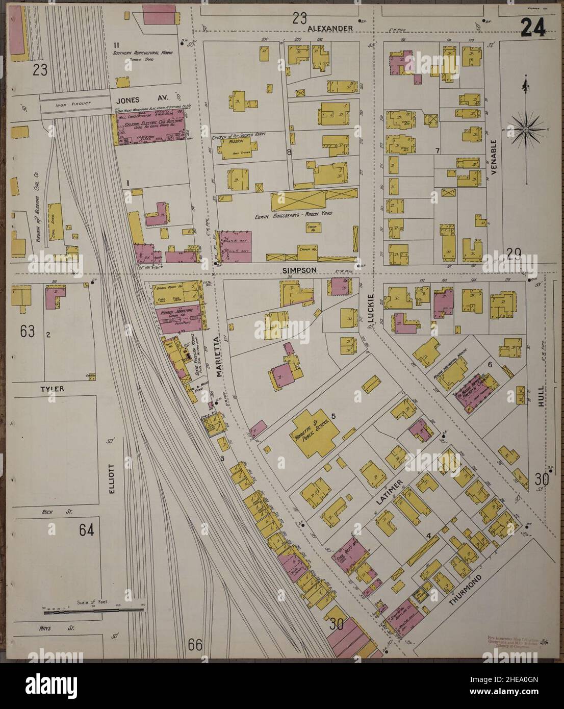 Atlanta fulton map hi-res stock photography and images - Alamy