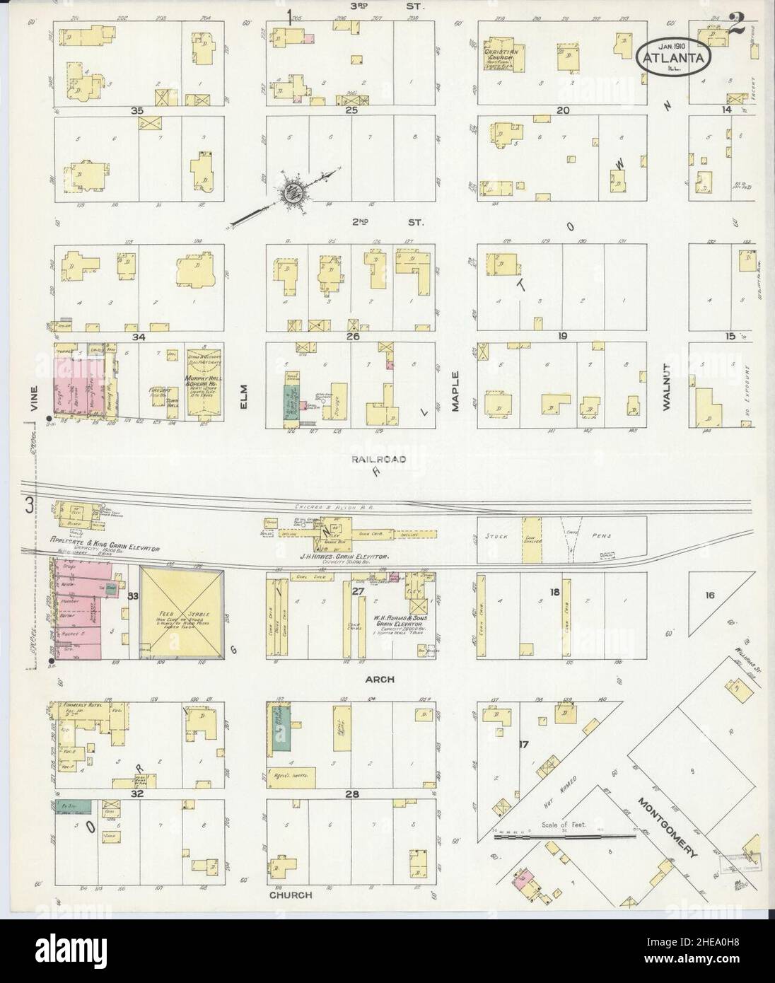 Atlanta illinois map hi-res stock photography and images - Alamy