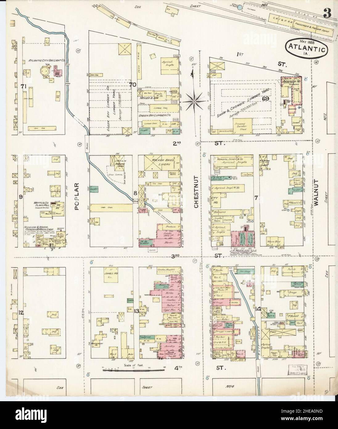 Atlantic iowa map hi-res stock photography and images - Alamy