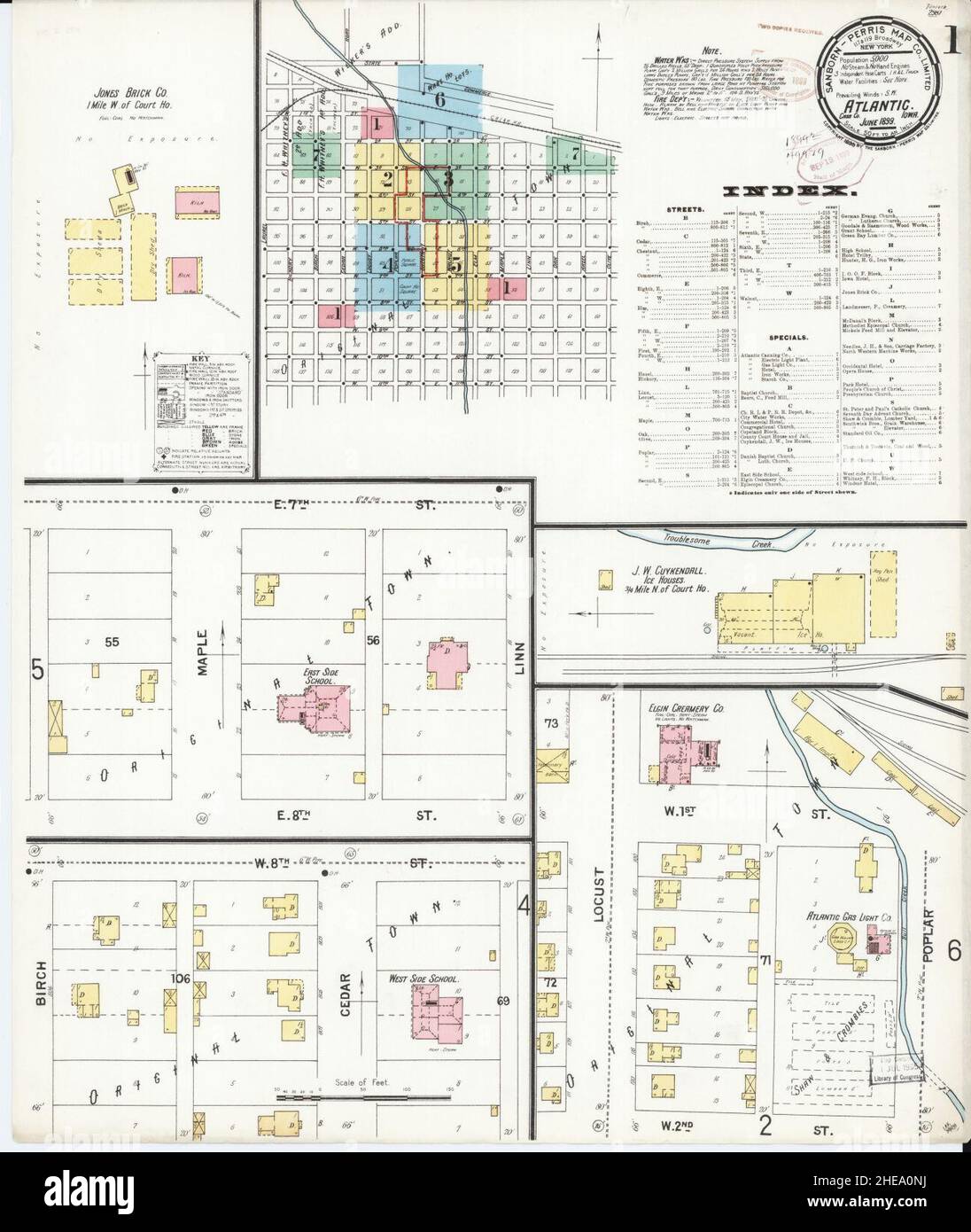 Atlantic iowa map hi-res stock photography and images - Alamy