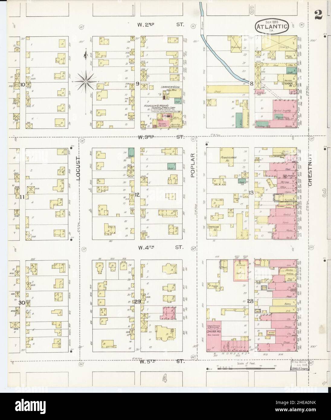 Map of atlantic iowa hi-res stock photography and images - Alamy