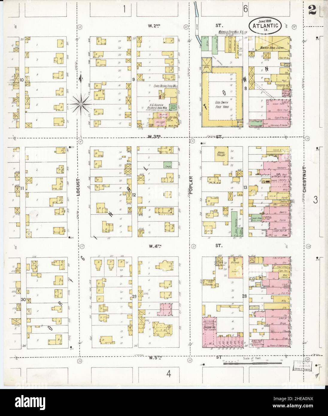 Map Of Atlantic Iowa High Resolution Stock Photography and Images - Alamy