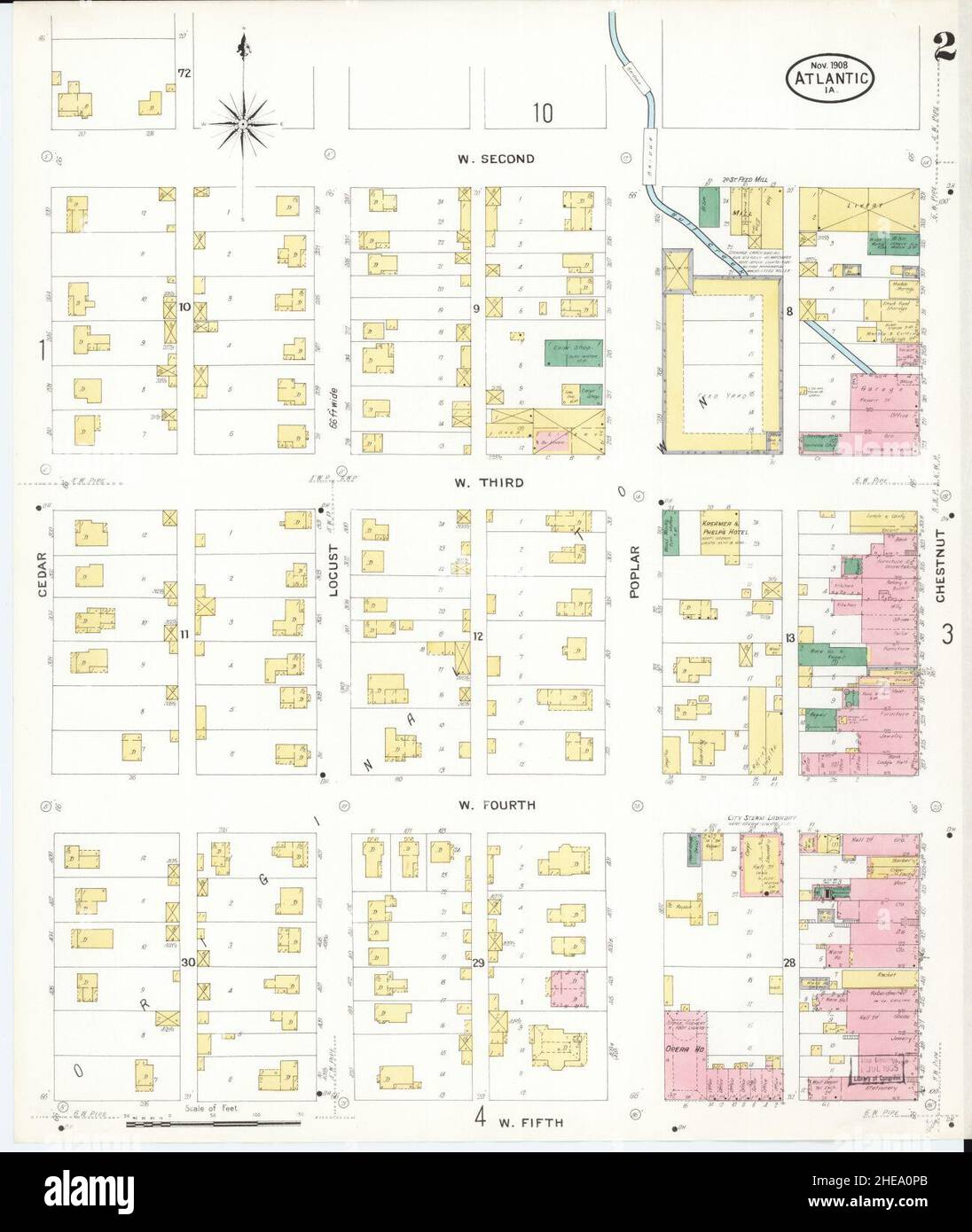 Map of atlantic iowa hi-res stock photography and images - Alamy