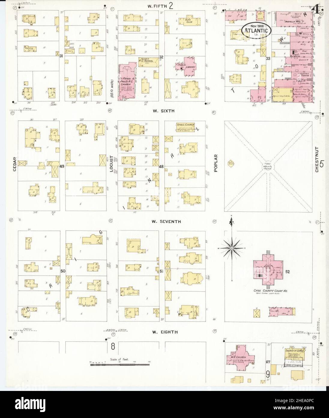 Map of atlantic iowa hi-res stock photography and images - Alamy