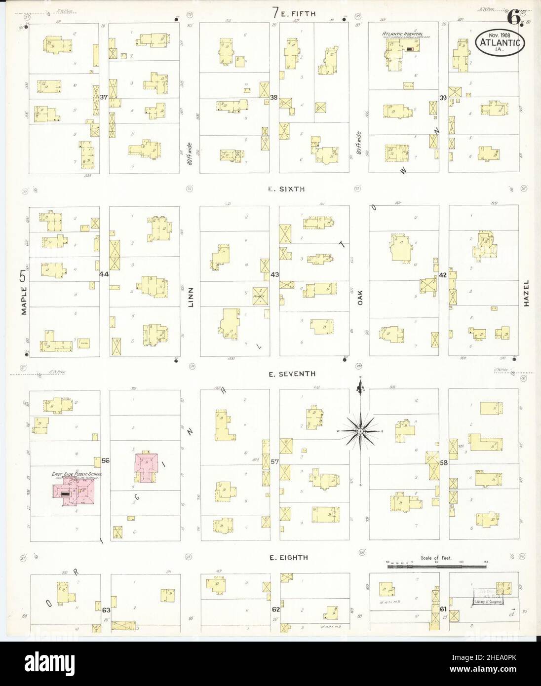 Map of atlantic iowa hi-res stock photography and images - Alamy