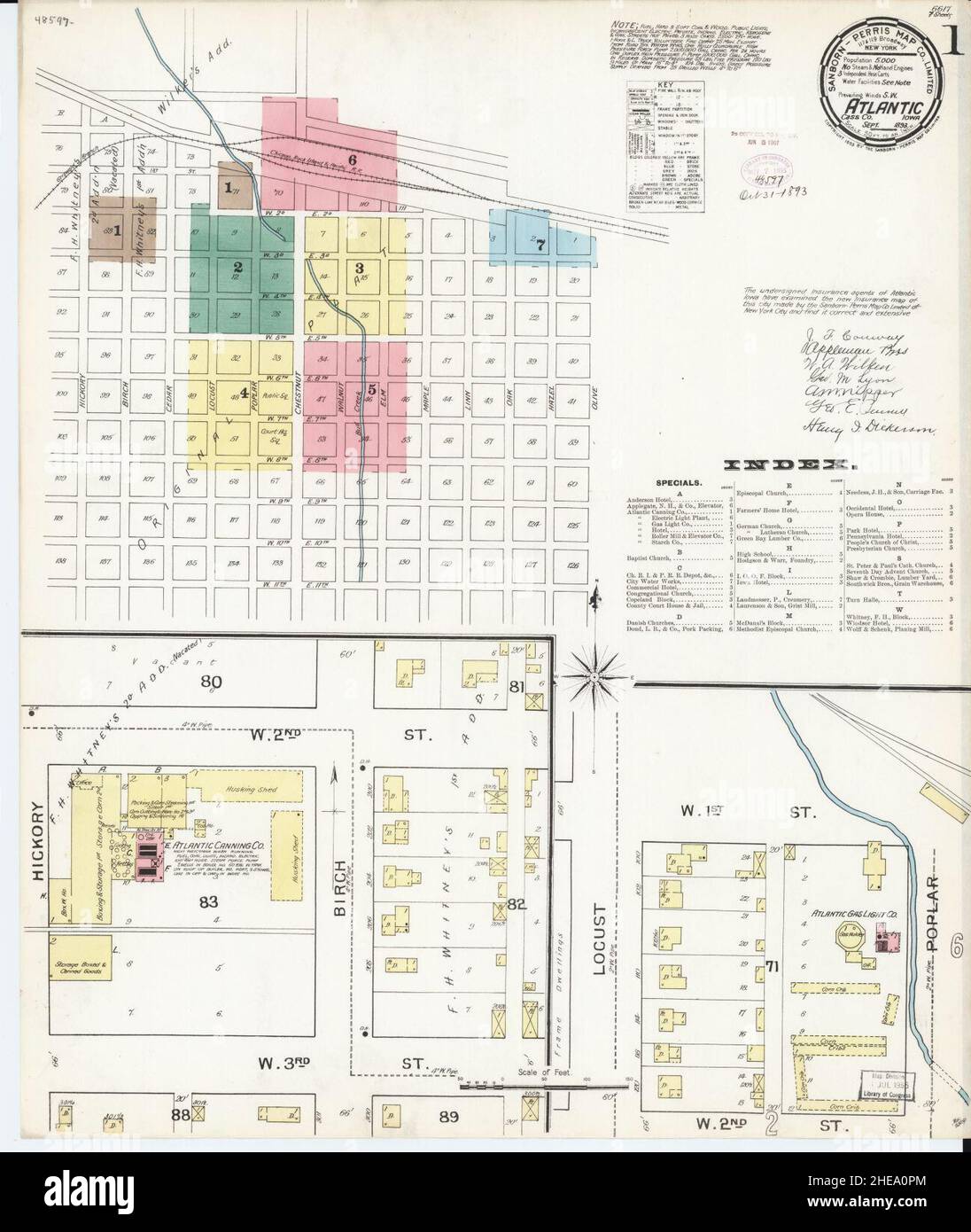 Map of atlantic iowa hi-res stock photography and images - Alamy
