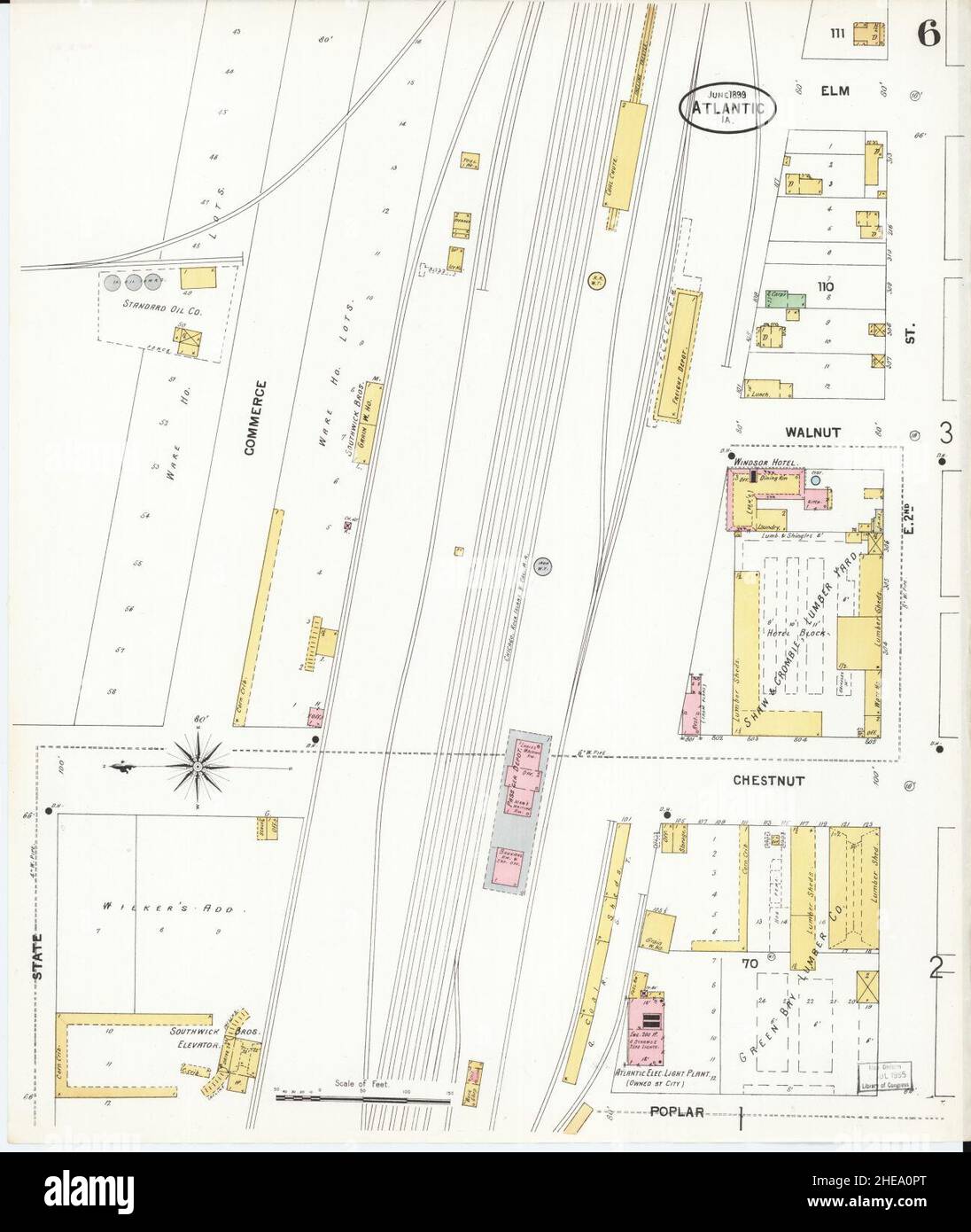 Map of atlantic iowa hi-res stock photography and images - Alamy