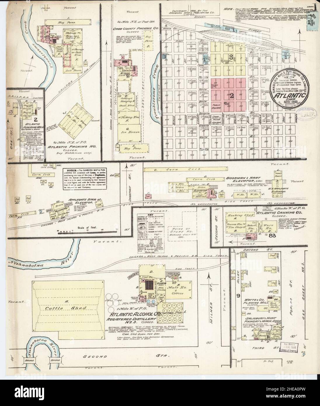 Atlantic iowa map hi-res stock photography and images - Alamy
