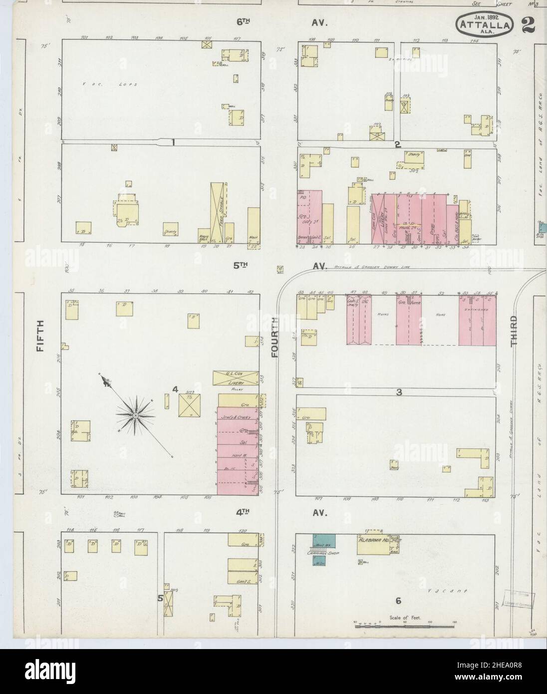 Map of attalla hi-res stock photography and images - Alamy