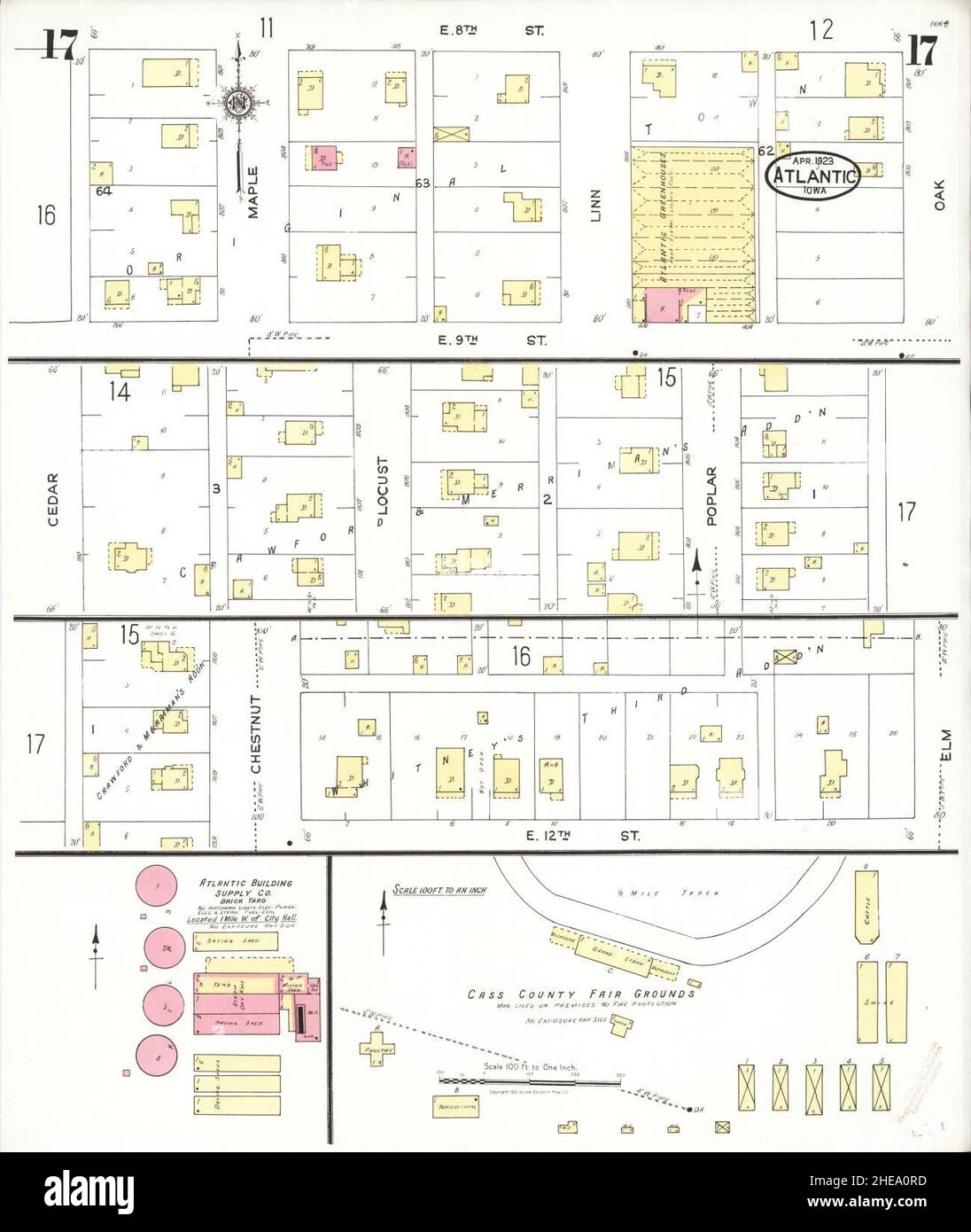 Map of atlantic iowa hi-res stock photography and images - Alamy